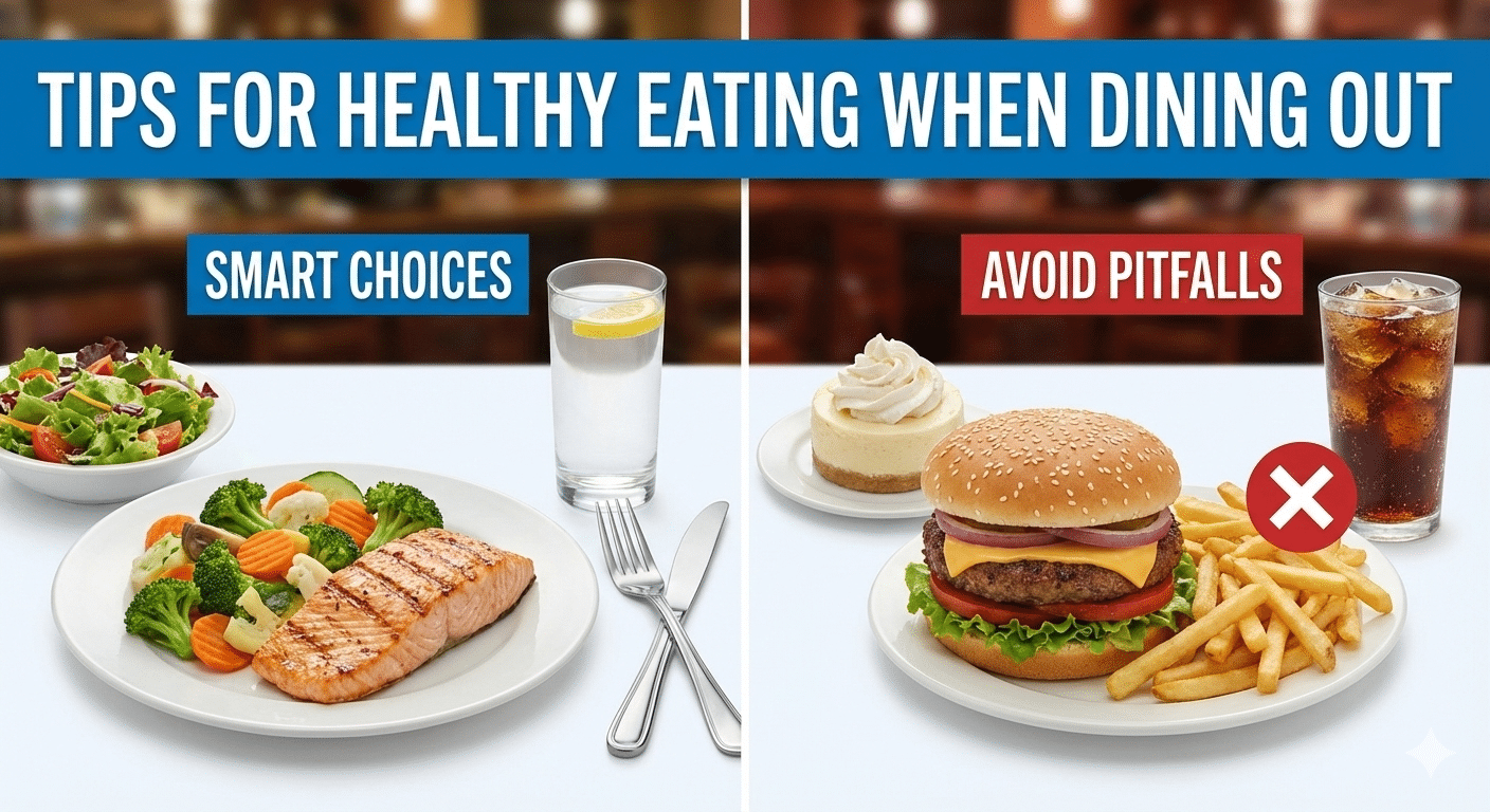 Tips For Healthy Eating When Dining Out - Dad Bod 40 - Health & Fitness ...
