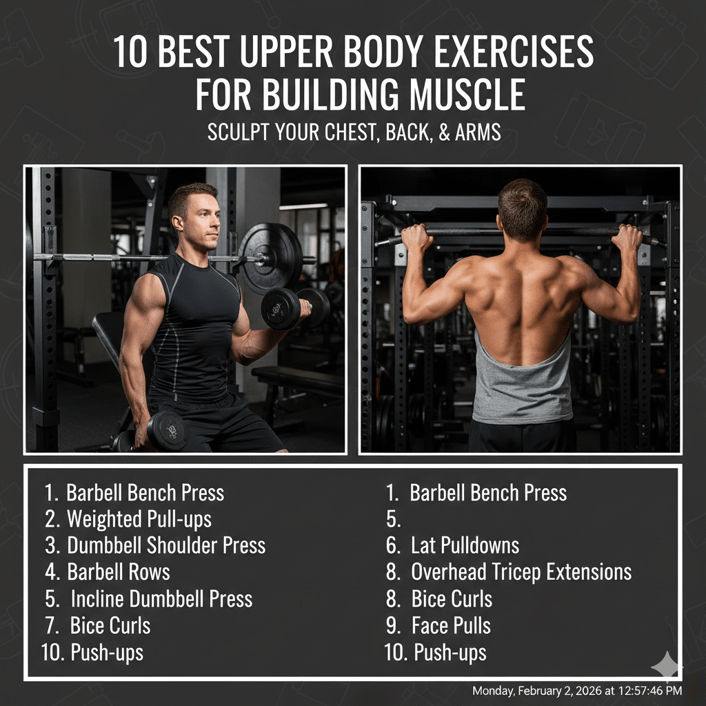 10 Best Upper Body Exercises for Building Muscle - Dad Bod 40 - Health ...
